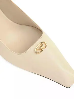 SERGIO ROSSI Logo-plaque Pumps - Neutrals
