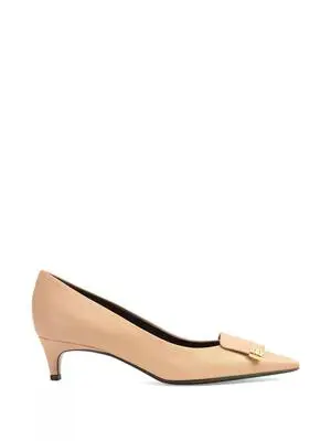 SERGIO ROSSI Pointed-toe Kid Leather Pumps