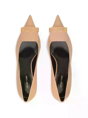 SERGIO ROSSI Pointed-toe Kid Leather Pumps