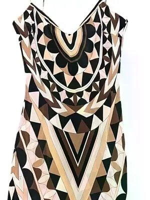 Emilio Pucci Manuba Geometric-pattern Dress - Brown