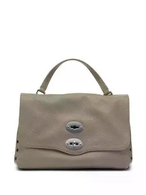 ZANELLATO Postina Turnlock Leather Tote Bag - Grey