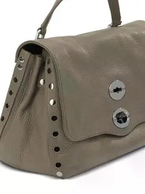 ZANELLATO Postina Turnlock Leather Tote Bag - Grey