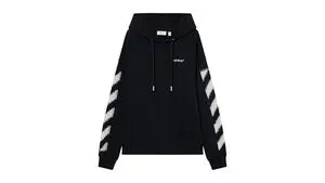 Off-White Pixel Diagonal Skate Hoodie - Black/white