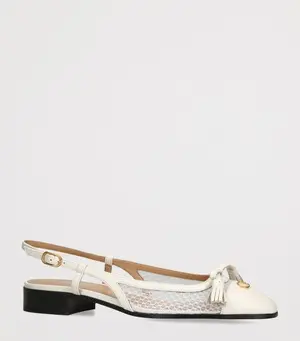 Valentino Garavani Valet Du Roi Slingback Flats - White