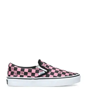 Valentino Garavani Vans X Canvas Checkerboard Slip-on Sneakers - Pink