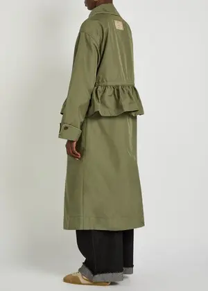 DAMSON MADDER Cotton-blend Multi-way Trench Coat - Green