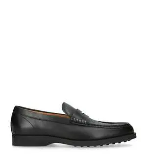 TOD'S Leather Loafers - Black