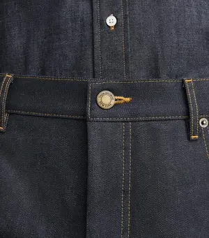 Thom Browne Selvedge Denim Straight Jeans - Navy