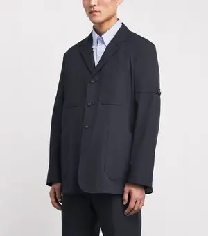 Thom Browne Cotton Unconstructed Sport Coat - Navy