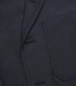 Thom Browne Cotton Unconstructed Sport Coat - Navy
