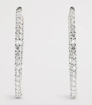 Harrods Diamond Hoop Earrings