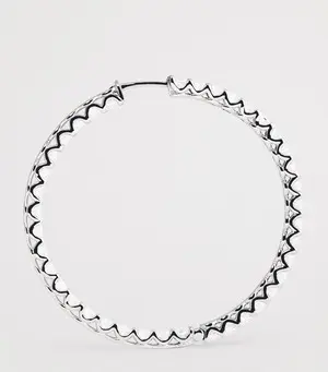 Harrods Diamond Hoop Earrings