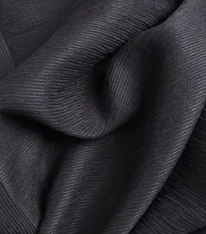Eskandar Silk Plissé Scoop-neck Top