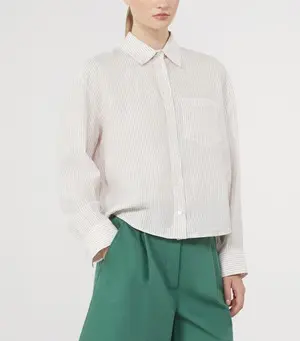 Max Mara Linen Stripe Shirt - Pink