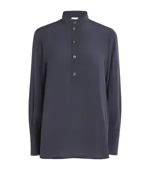Eleventy Silk Button-up Tunic