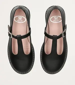 PAPOUELLI Leather Mary Jane - Black