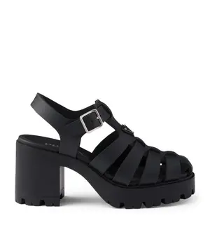 Prada Platform Sandals - Black