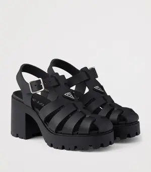 Prada Platform Sandals - Black