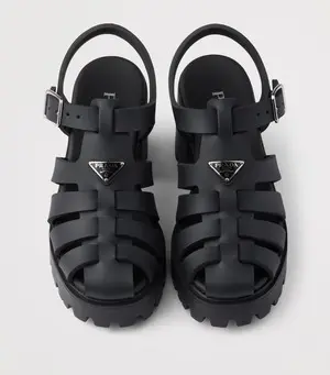 Prada Platform Sandals - Black