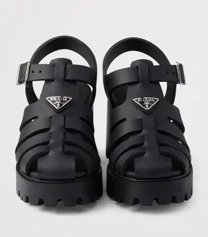 Prada Platform Sandals - Black