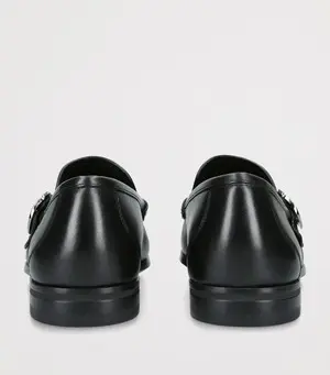 FERRAGAMO Leather Caspian Loafers