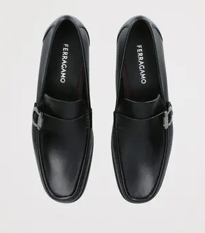 FERRAGAMO Leather Caspian Loafers