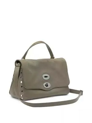 ZANELLATO Postina Turnlock Leather Tote - Grey