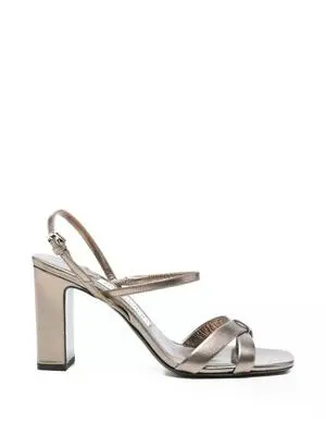 JIMMY CHOO Elsy Block Heel 85 Sandals - Brown