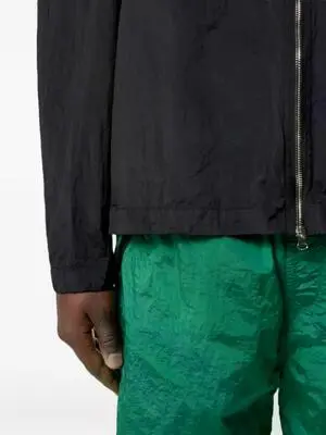 Stone Island Regular-fit Overshirt With Zip Pocket - Black
