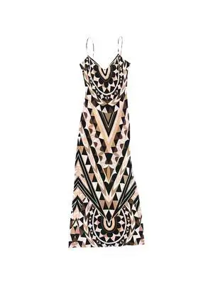 Emilio Pucci Manuba Geometric-pattern Dress - Brown