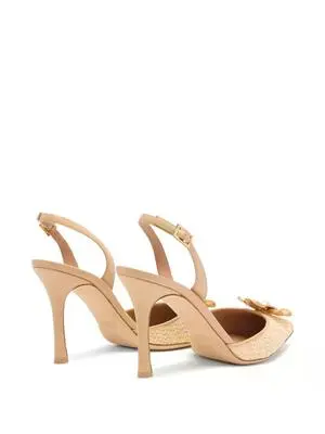 MALONE SOULIERS Sarah Floral Detail Slingback Pumps