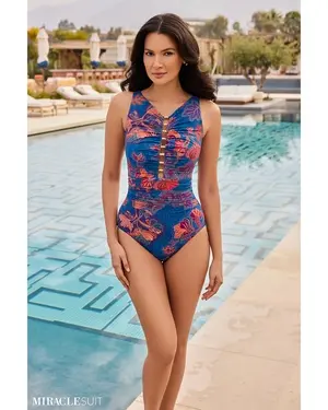 Miraclesuit Decoupage Swizzle One Piece Swimsuit - Multi