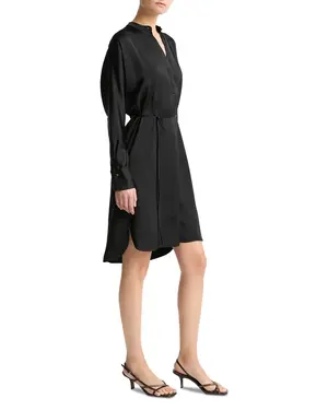Vince Band Collar Dress - Black