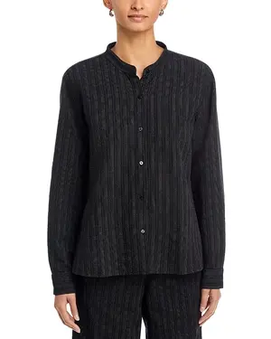 Eileen Fisher Mandarin Collar Top