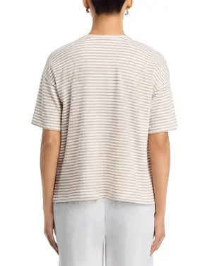Eileen Fisher Crewneck Boxy Top - Wheat