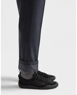 Prada Speedrock Re-nylon And Suede Sneakers - Black