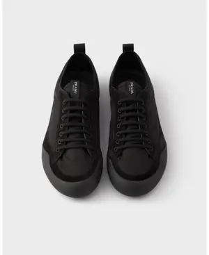 Prada Speedrock Re-nylon And Suede Sneakers - Black