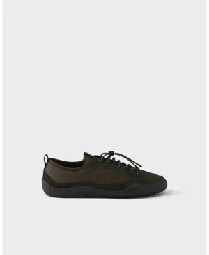 Prada Speedrock Re-nylon And Suede Sneakers - Green