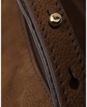 Prada Arque Small Nubuck Leather Bag - Brown