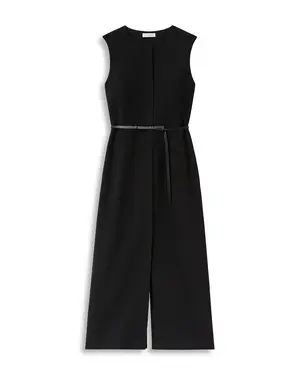 Lafayette 148 New York Sleeveless Midi Dress With Belt