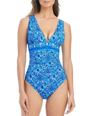 BLEU BY ROD BEATTIE Banded One Piece Swimsuit - Bleu Depth