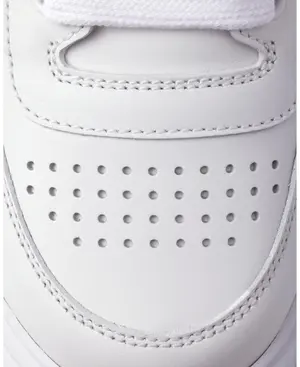 Prada Leather Lace-up Sneakers With Logo Detail - White