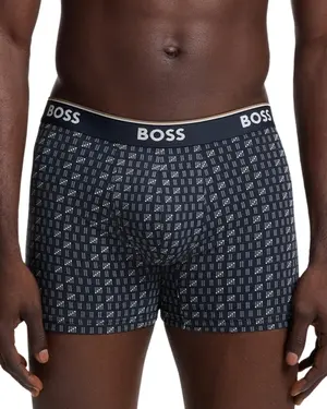 BOSS 3pk. Logo Boxer Briefs - Open Blue
