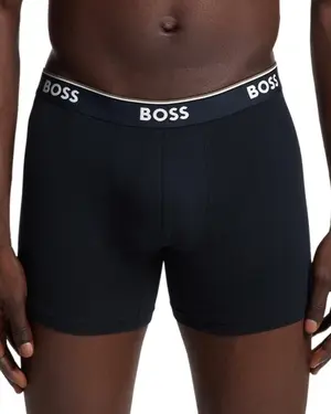 BOSS 3pk. Logo Boxer Briefs - Open Blue