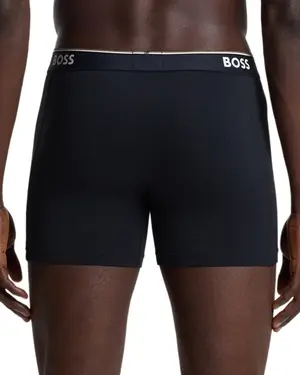 BOSS 3pk. Logo Boxer Briefs - Open Blue