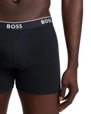 BOSS 3pk. Logo Boxer Briefs - Open Blue