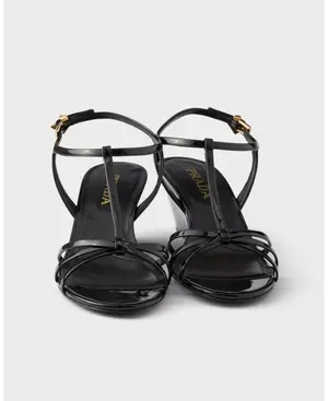 Prada Patent Leather Sandals - Black