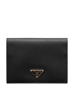 Prada Saffiano Leather Passport Holder - Black