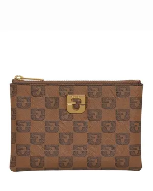 Gerard Darel Monogram Leather Pochette