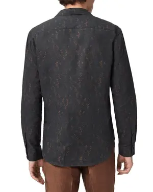 John Varvatos Bucks Linen Cotton Shirt - Deep Blue
